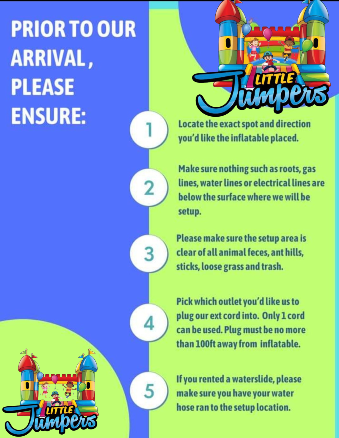 Pre Delivery Checklist - Little Jumpers Greenwood IN